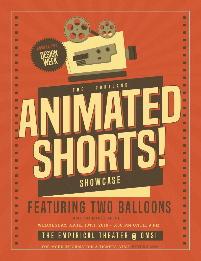 Portland Animated Shorts! Showcase April 10 @ OMSI | VFX/PDX